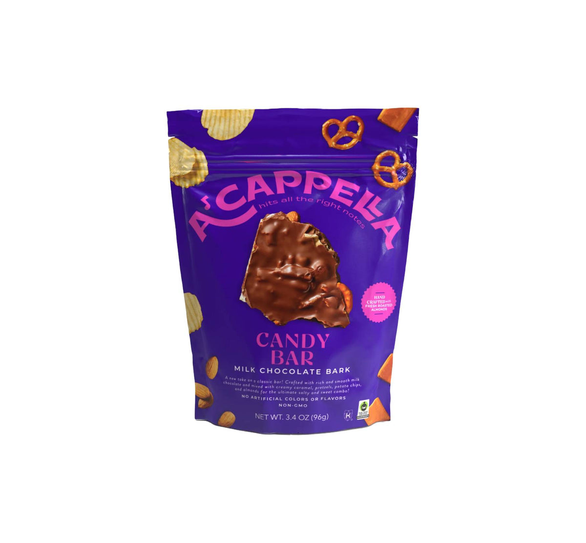 A'Cappella Candy Bar Milk Chocolate Bark 96g – La Casita Delicatessen