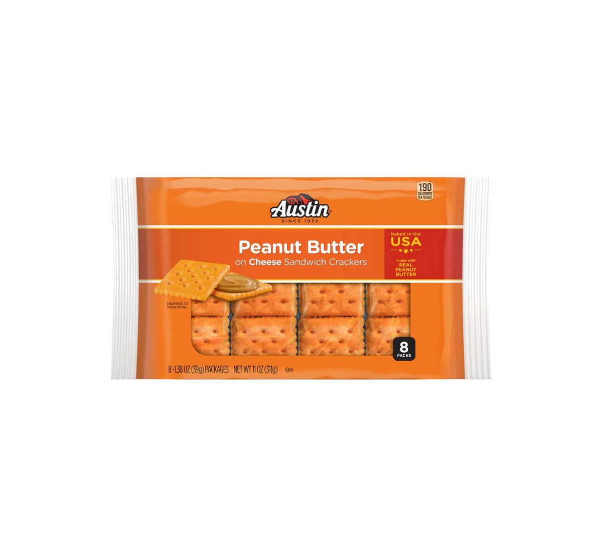 Austin Peanut Butter on Cheese Sandwich Crackers - 8 Pack 311g – La ...
