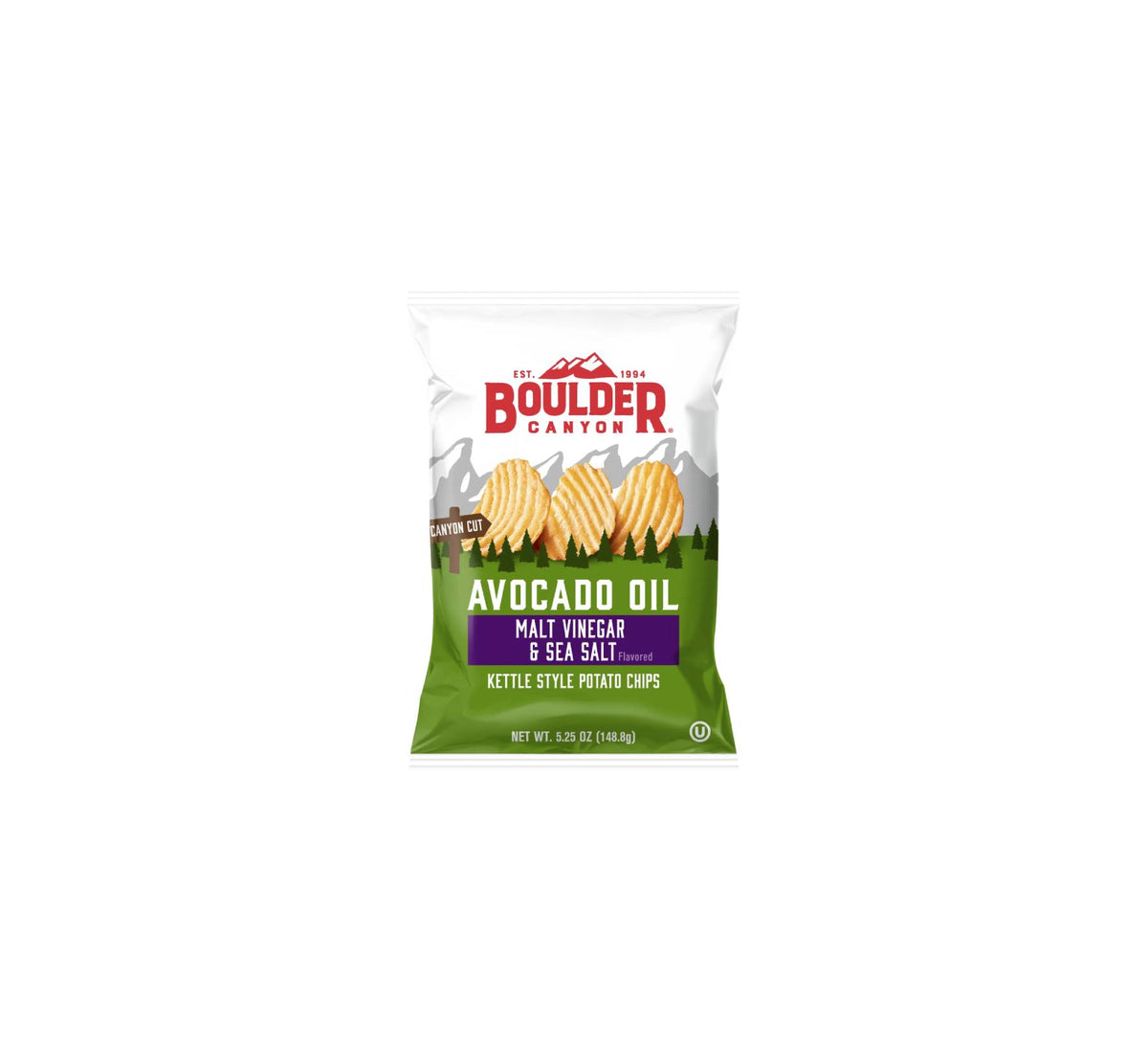Boulder Avocado Oil Malt Vinegar & Sea Salt Potato Chips 148.8g – La ...