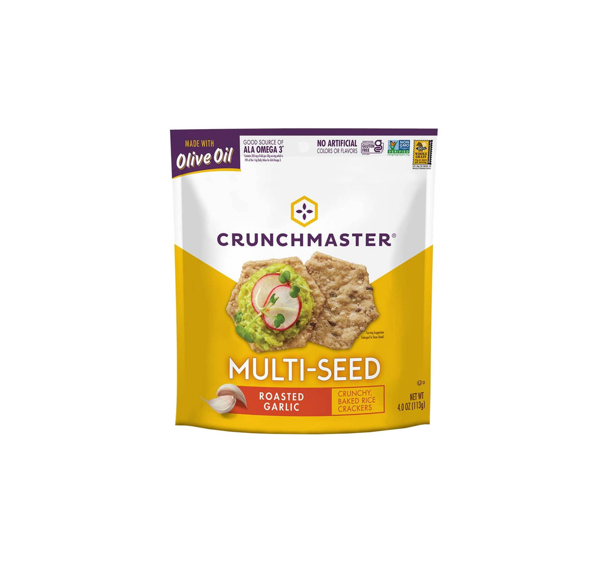 Crunchmaster Multi-Seed Roasted Garlic Flavored Crackers 113g – La ...