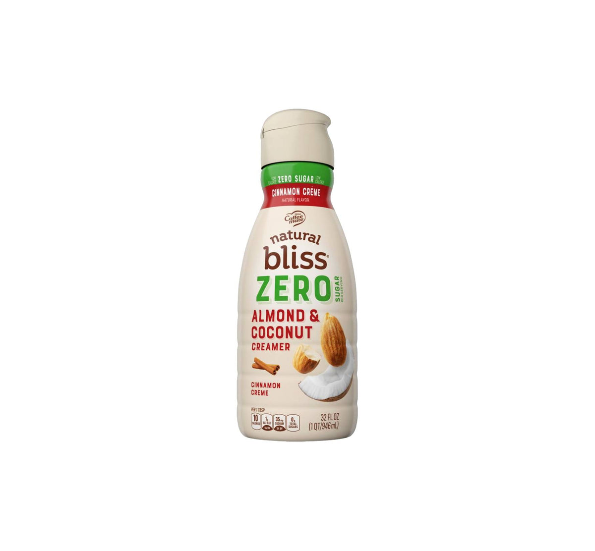Natural Bliss Zero Sugar Cinnamon Creme Flavored Coffee Creamer 946ml ...