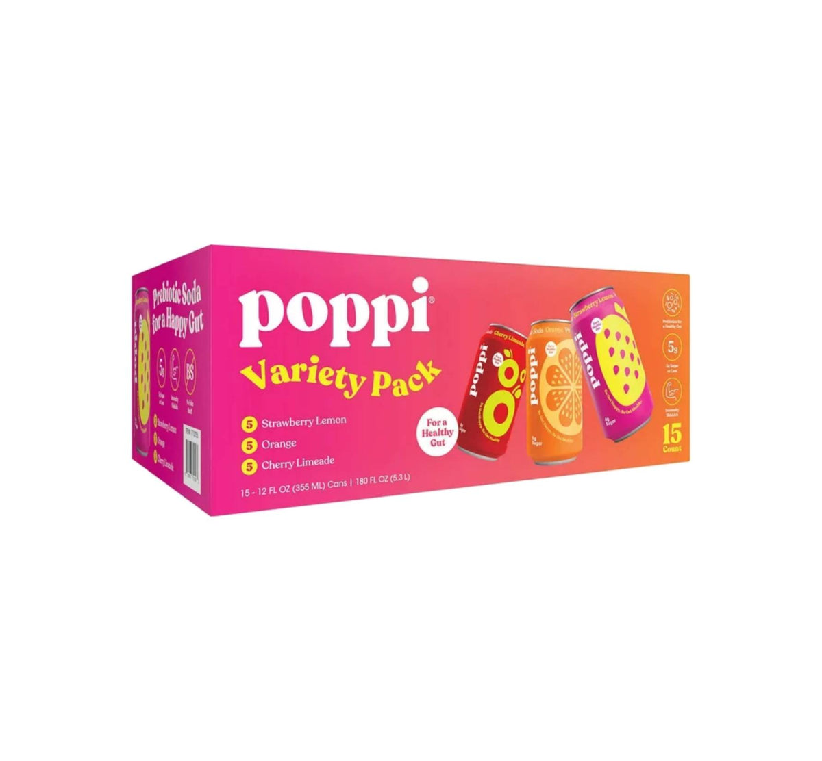 Poppi Prebiotic Soda Variety Pack x15 – La Casita Delicatessen