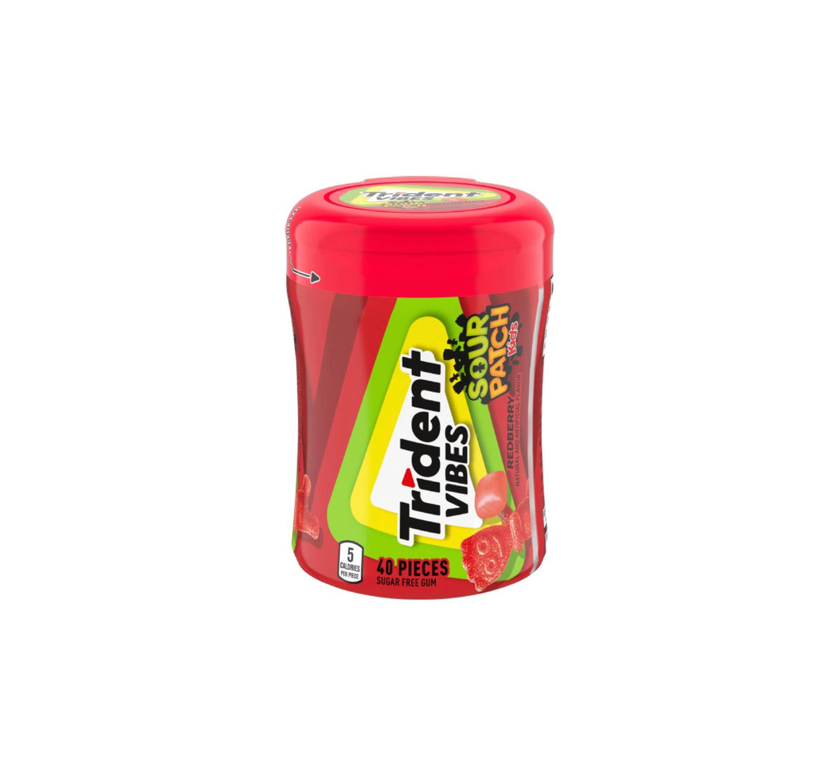 Trident Vibes Sour Patch Kids Sugar Free Gum Redberry x40 100g – La ...