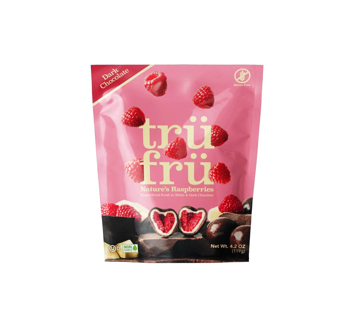 Trüfrü Nature's Raspberries Hyper-Dried Fresh in Dark Chocolate 119g ...