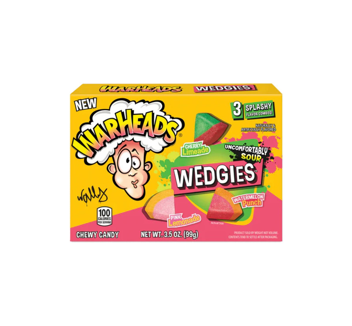 Warheads Wedgies Sour Chewy Candy Pink Lemonade, Cherry Limeade & Wate ...