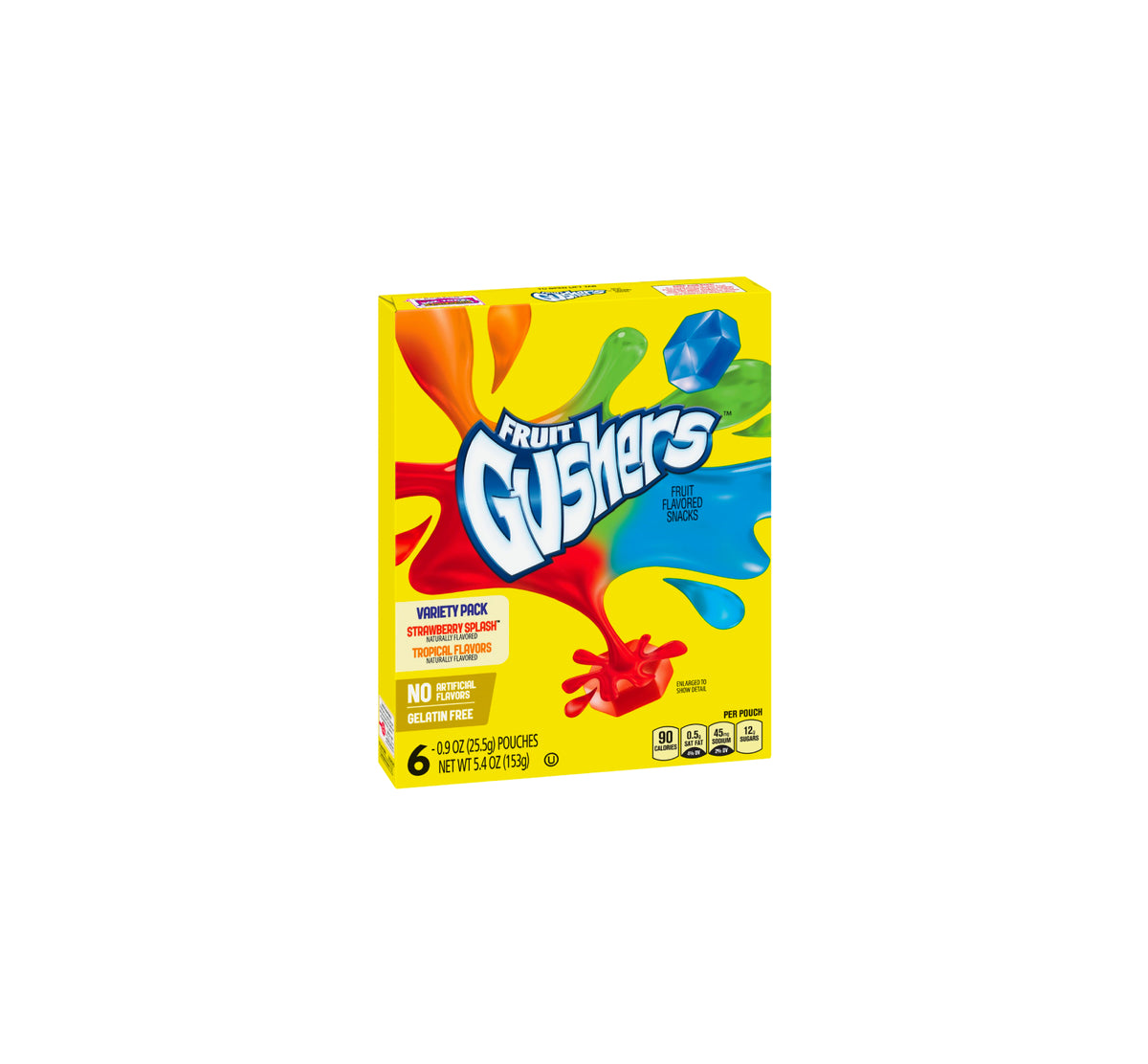 Fruit Gushers Strawberry Splash & Tropical Flavors Candy Snack - 6 Pac ...