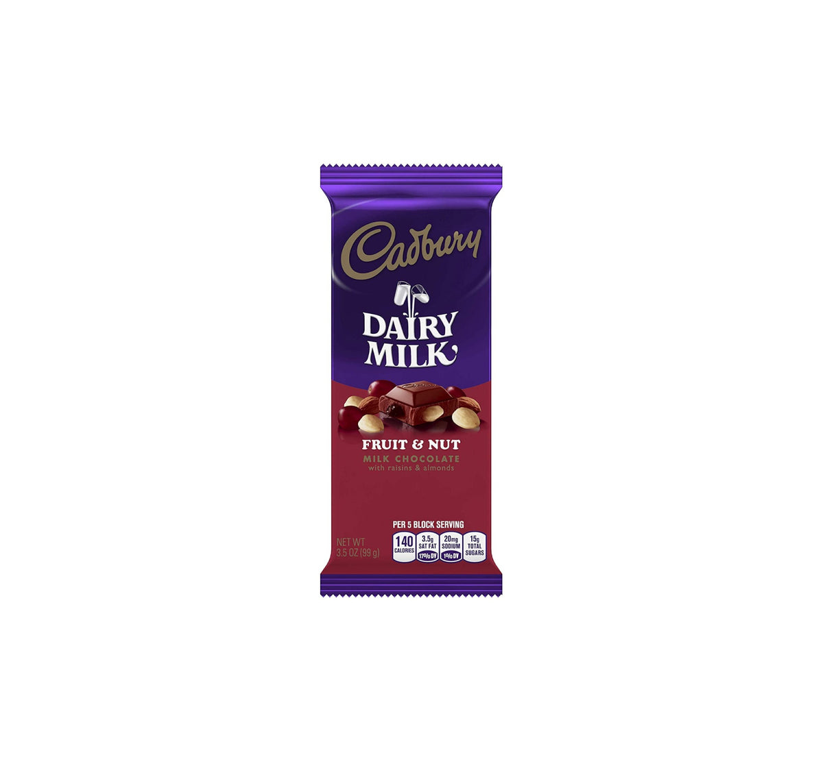 Cadbury: Fruit & Nut Milk Chocolate 99g – La Casita Delicatessen